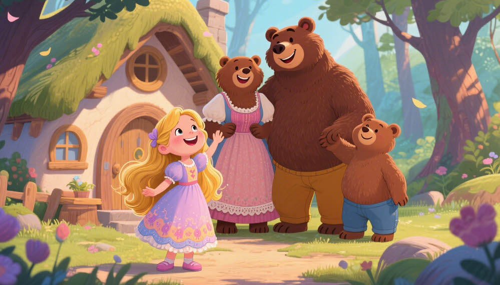 Goldilocks and the Three Bears Story in Spanish and English for ...